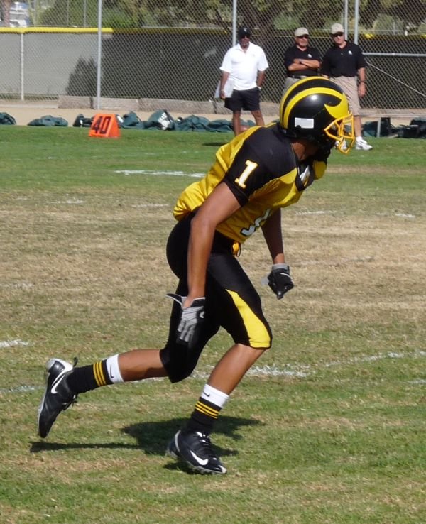Photo: Mission Bay wide receiver Ray Herring starts his route | San ...
