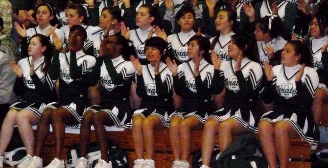 Photo: Oceanside cheerleaders cheer on the Pirates | San Diego Reader