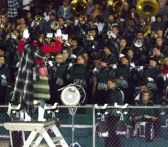 Photo: Helix’s band in traditional Highlander garb | San Diego Reader